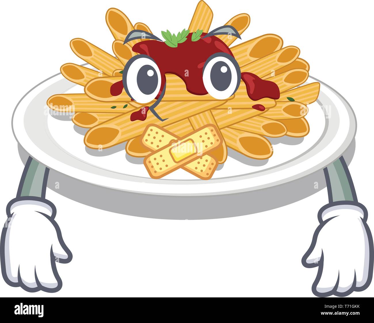 Silent pasta isolated with in the cartoon Stock Vector Image & Art - Alamy