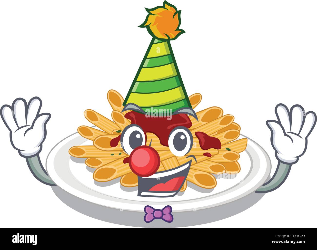 Clown pasta isolated with in the cartoon Stock Vector Image & Art - Alamy