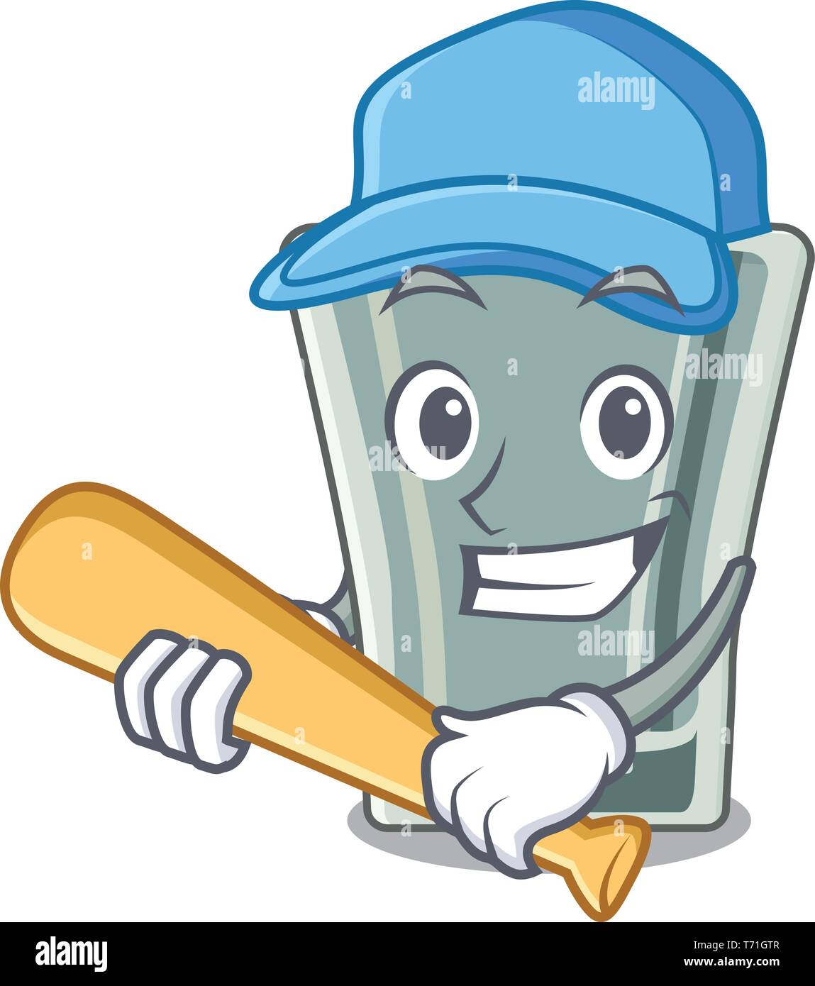 Playing baseball shot glass isolated with the mascot Stock Vector Image ...