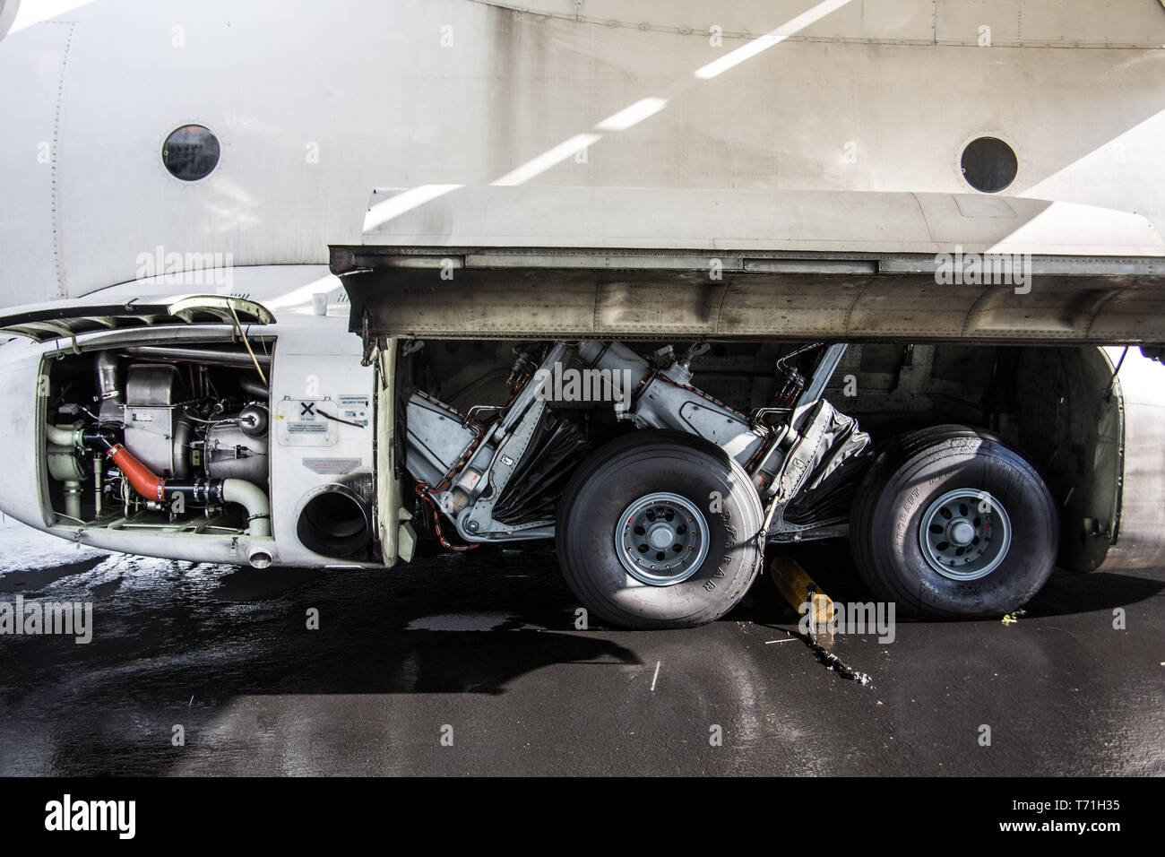 Military transporter as turboprop aircraft Stock Photo - Alamy