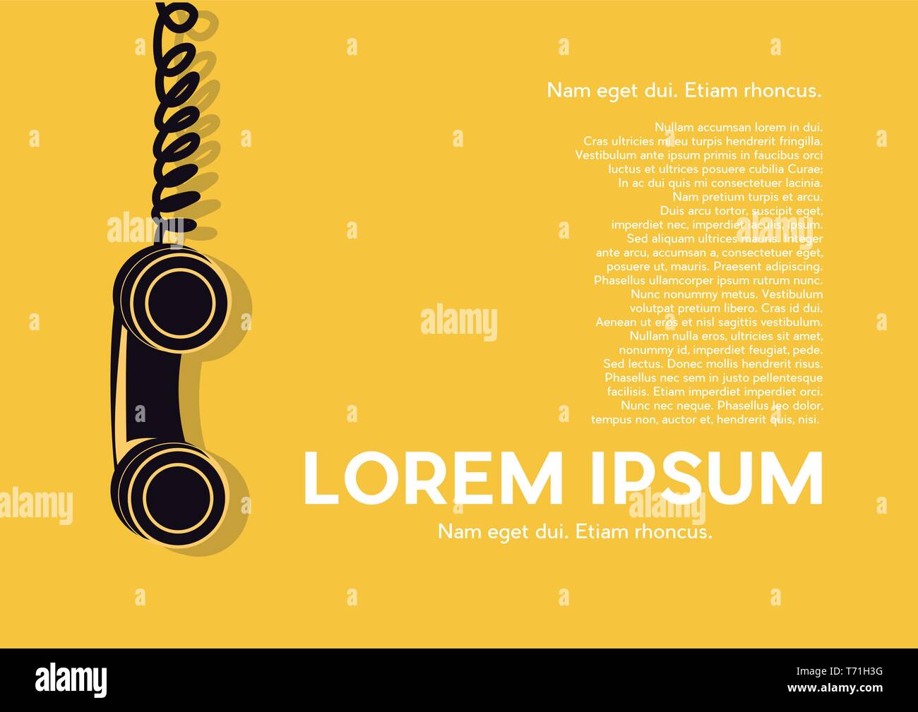 Dangling phone, help request concept.Creative vector background for ...