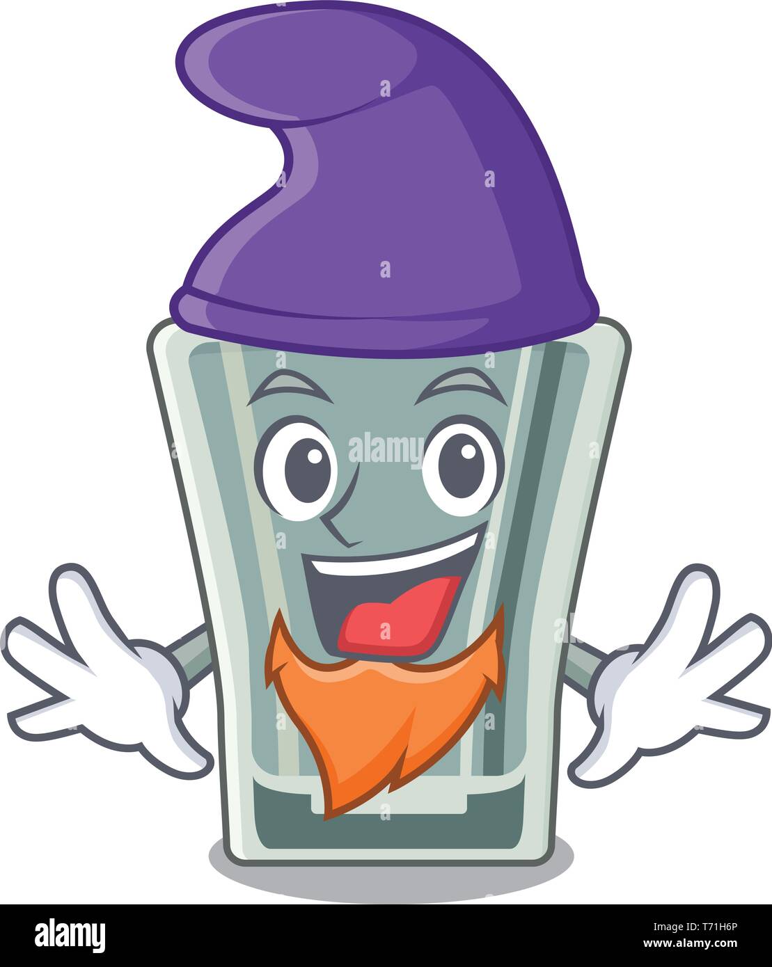Elf shot glass isolated with the mascot Stock Vector Image & Art - Alamy