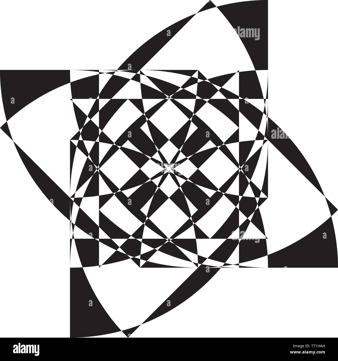 black on transparent background abstract arabesque intersections ...