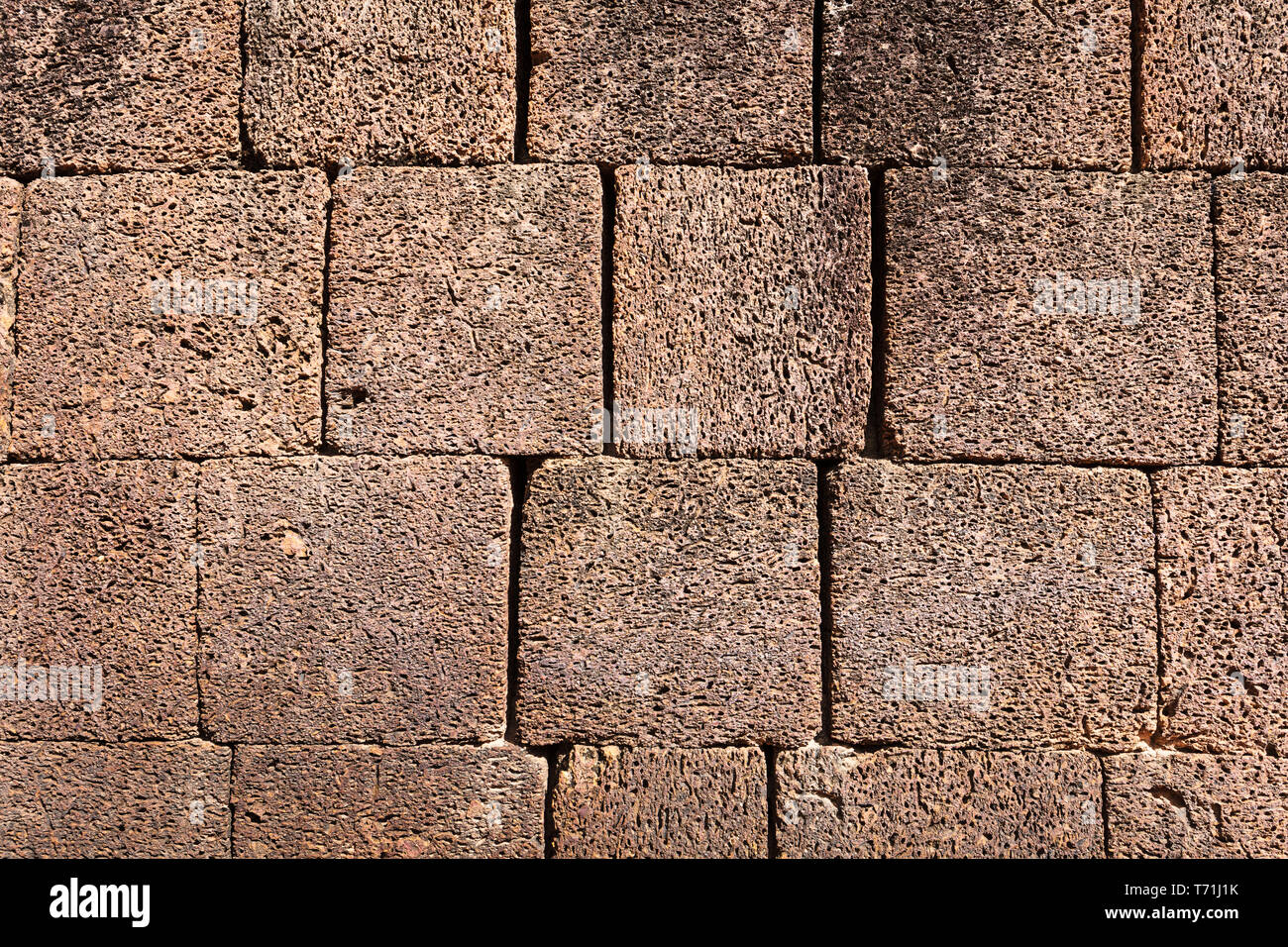 brick wall of sandstone Stock Photo - Alamy
