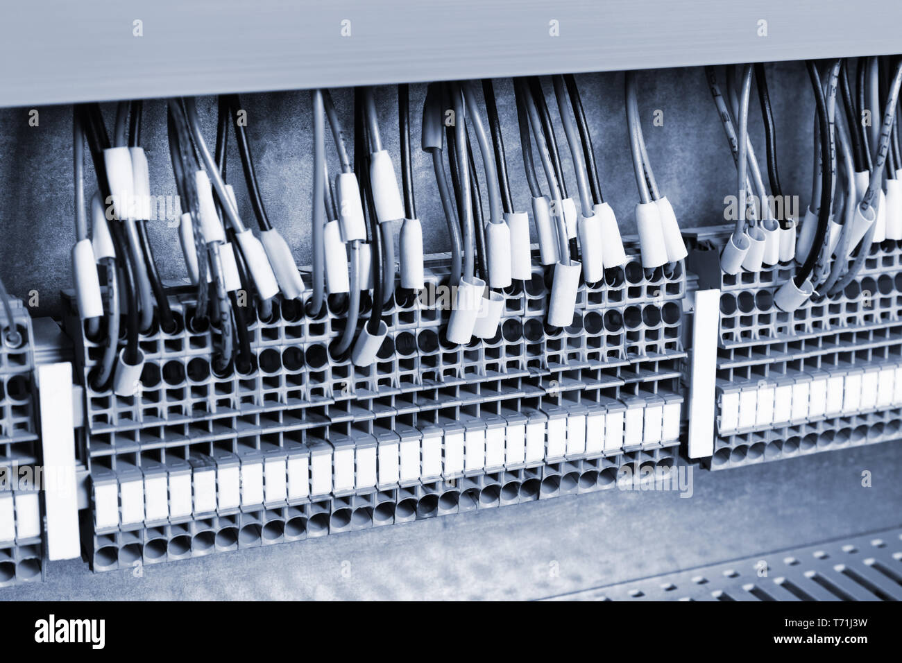 wires to control panel Stock Photo - Alamy