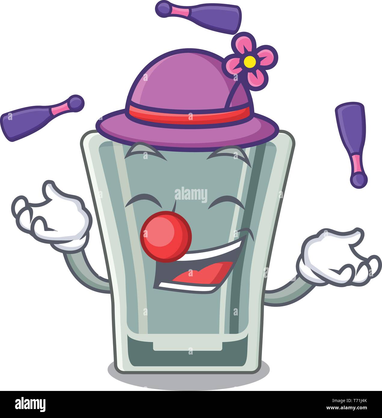 Juggling shot glass on wooden cartoon table Stock Vector Image & Art ...