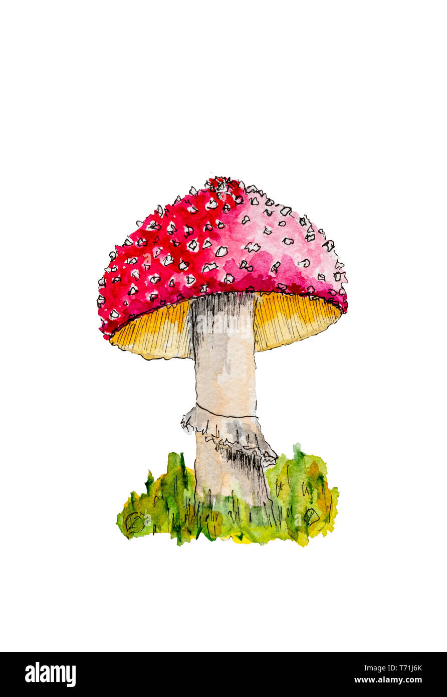 Fly agaric symbol autumn Cut Out Stock Images & Pictures - Alamy