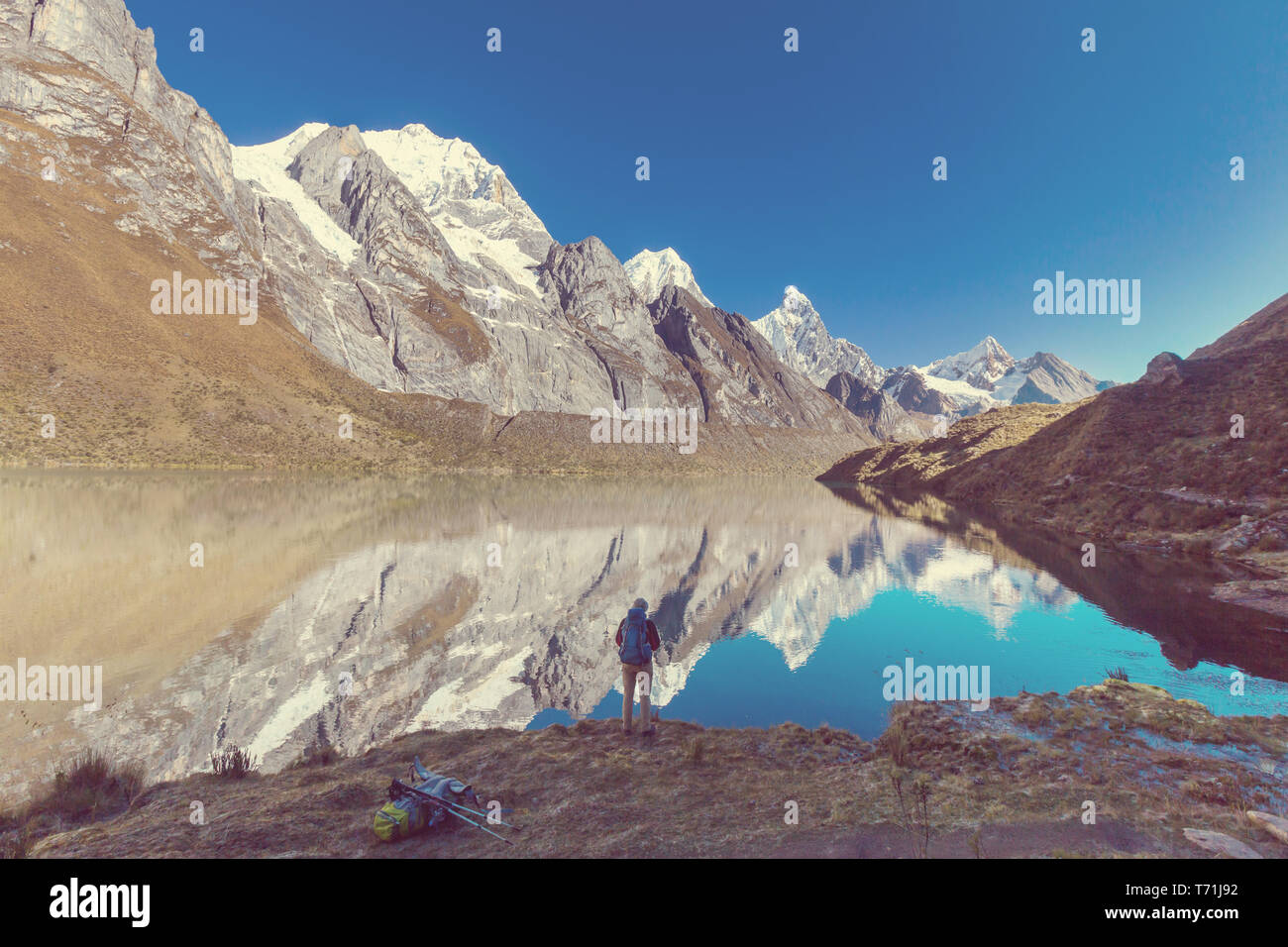 Hike in Peru Stock Photo - Alamy