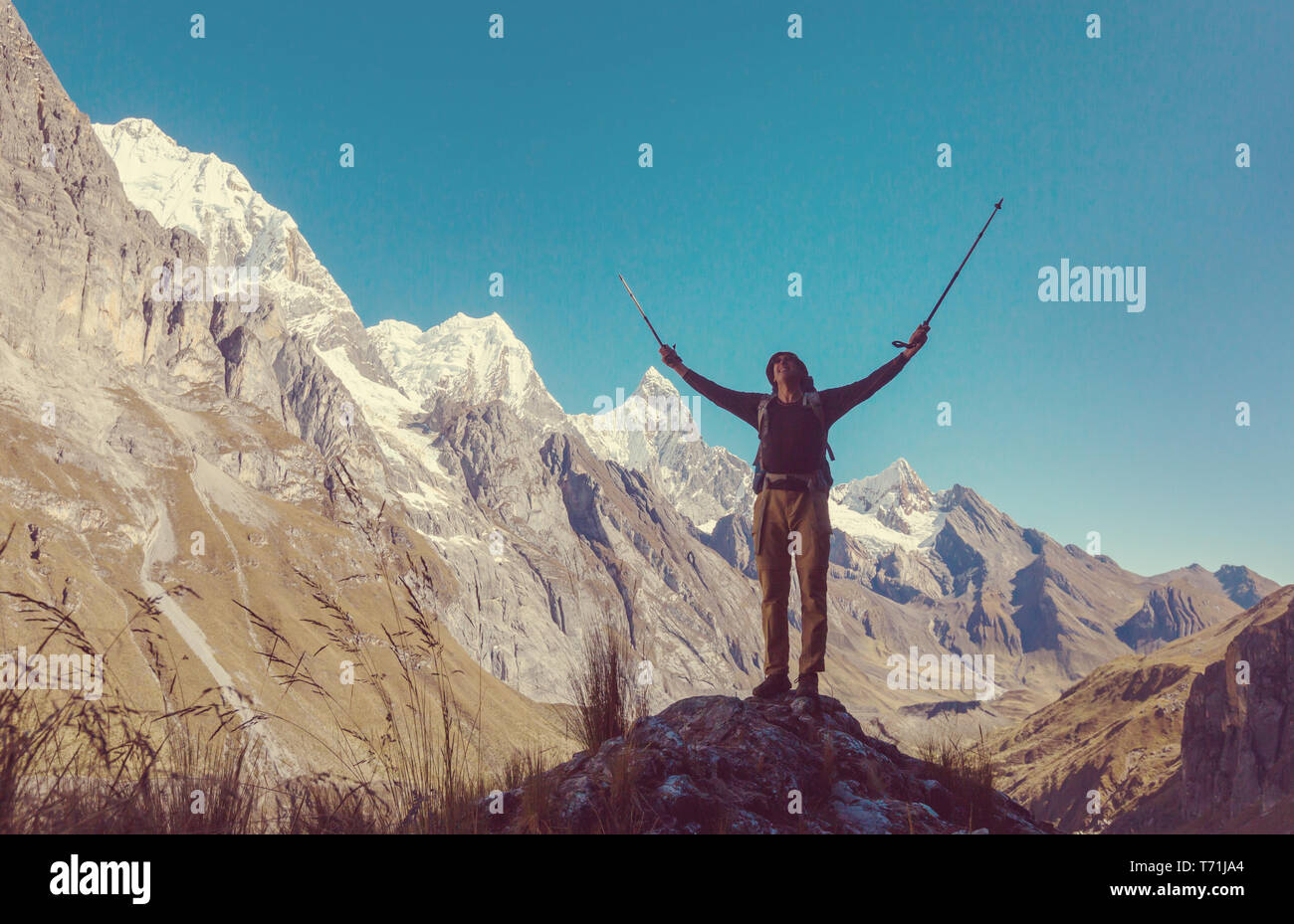 Hike in Peru Stock Photo - Alamy