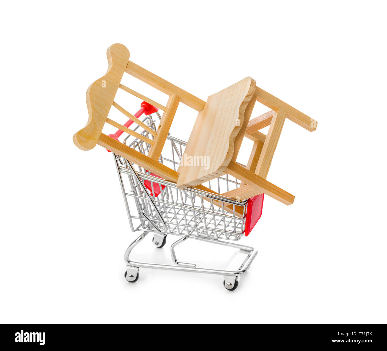 Chair in shopping cart Stock Photo - Alamy