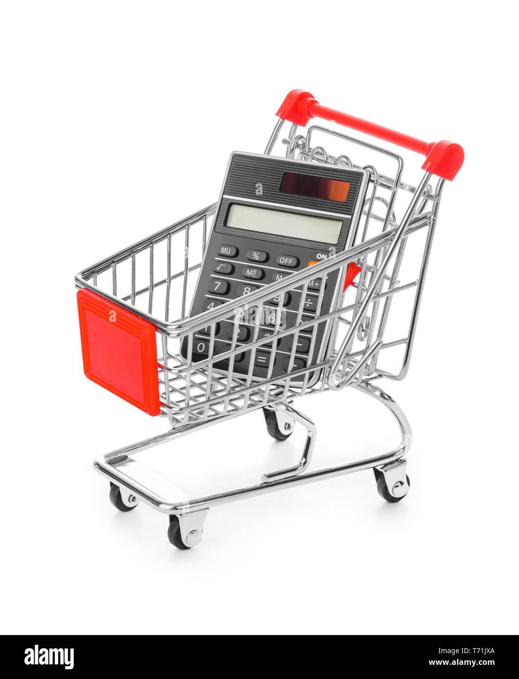 Calculator in shopping trolley hi-res stock photography and images - Alamy