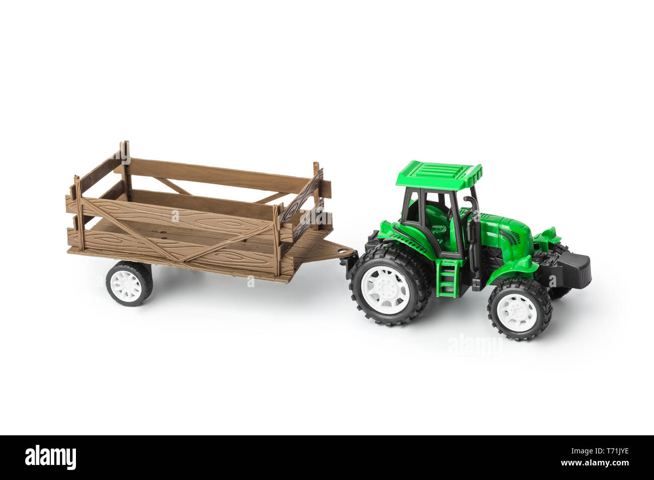 Toy tractor with trailer Stock Photo - Alamy