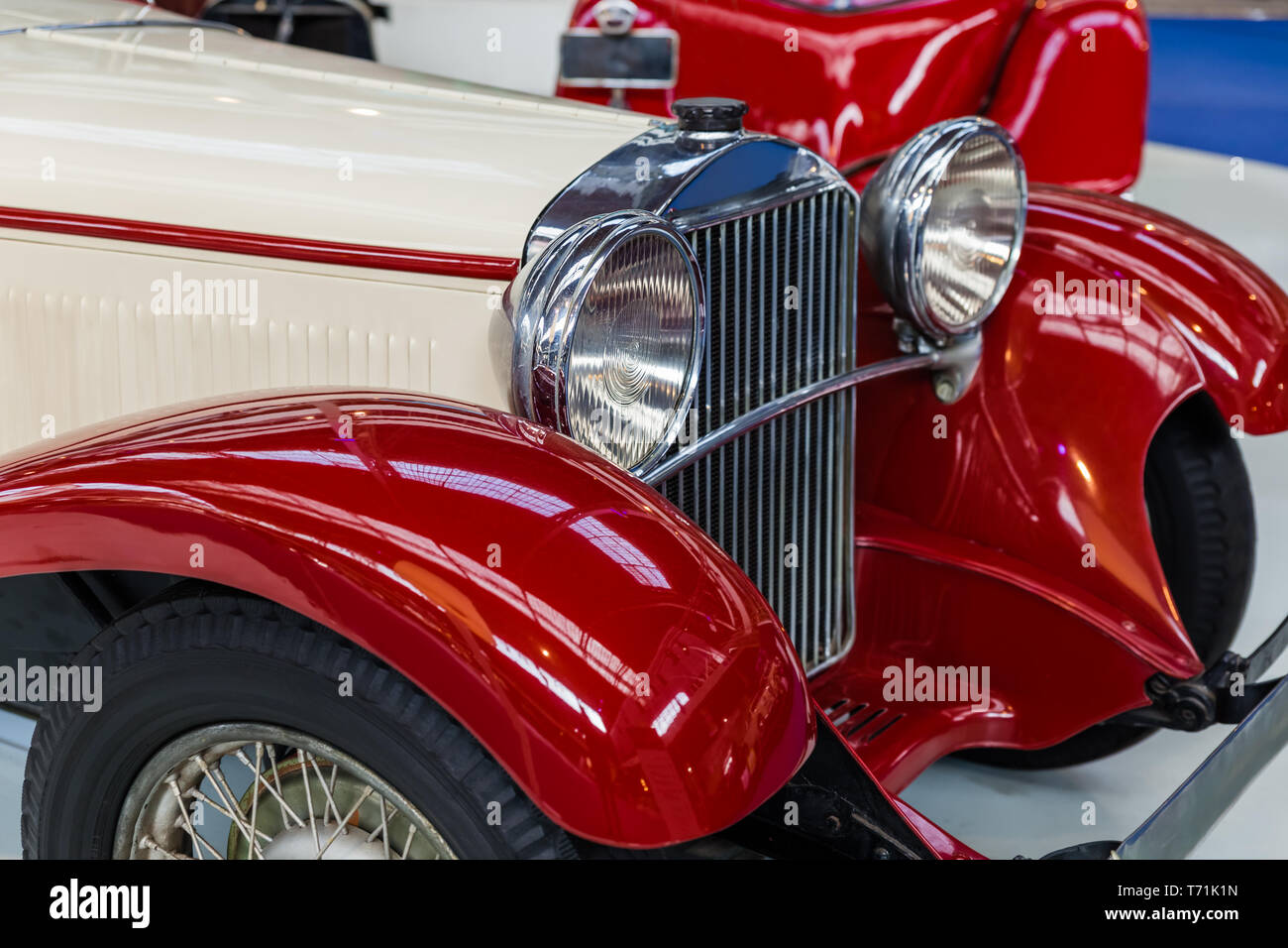 Vintage car - technology background Stock Photo - Alamy