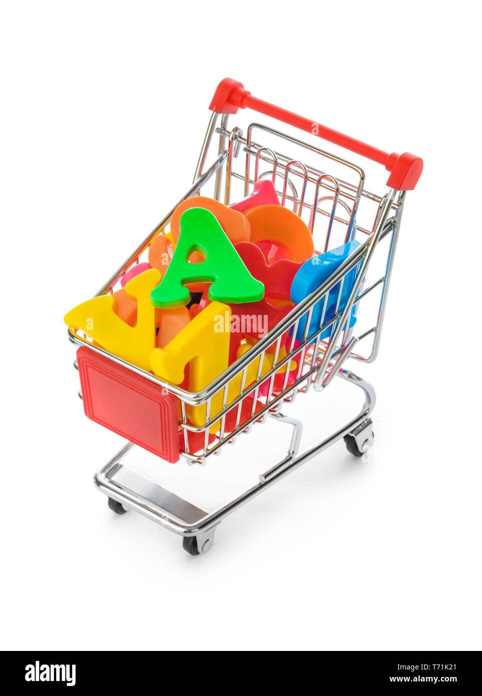 Letters in shopping cart Stock Photo - Alamy