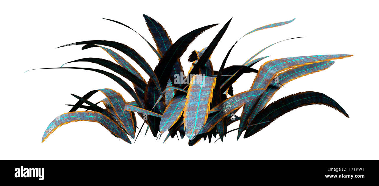 3D rendering of a fantasy alien plant isolated on white background ...