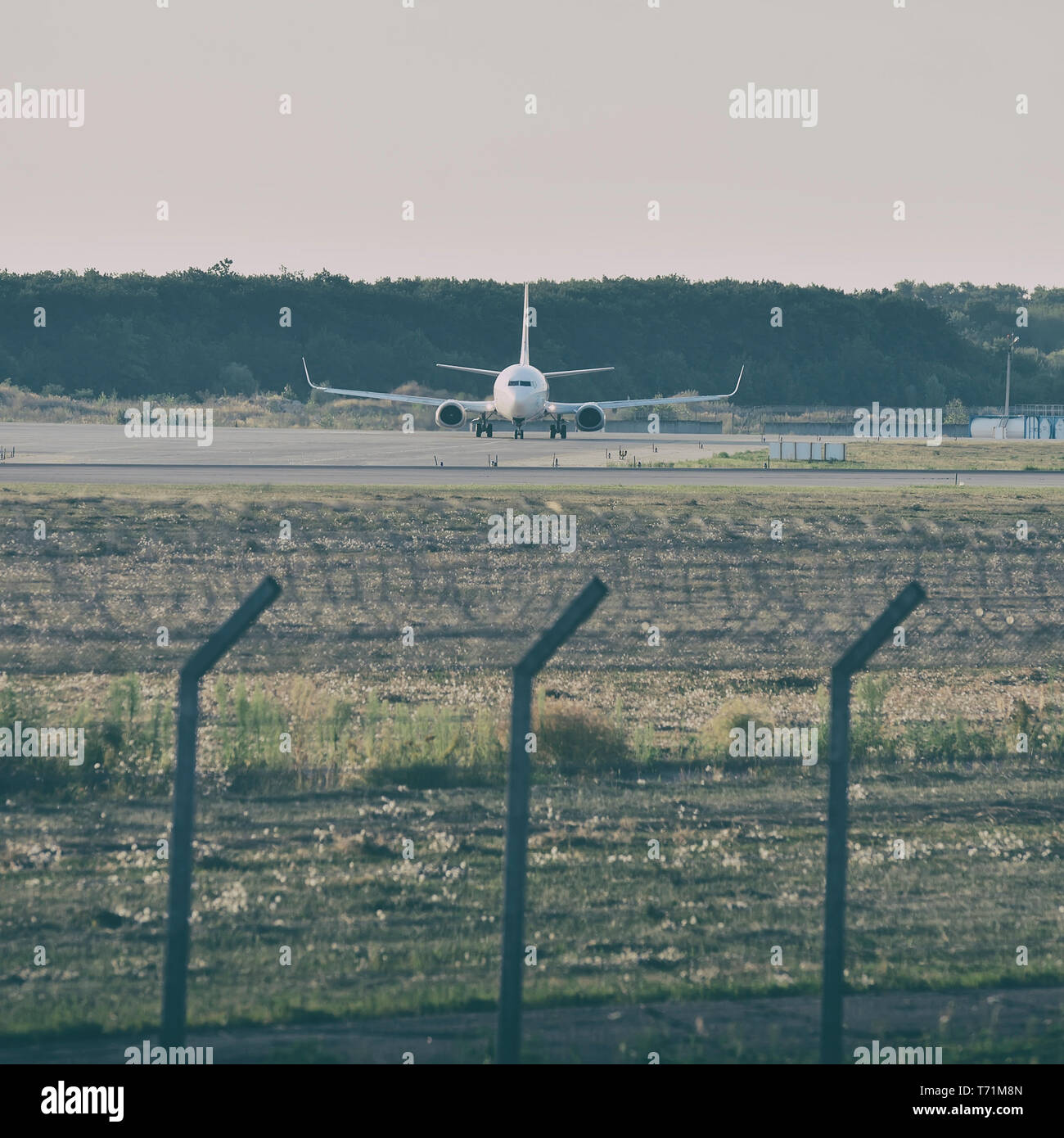 airplane preparing to take off Stock Photo - Alamy