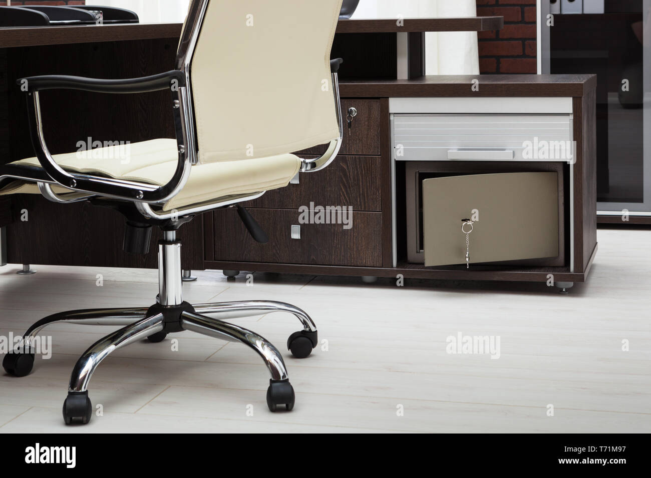 small safe in a modern office Stock Photo - Alamy