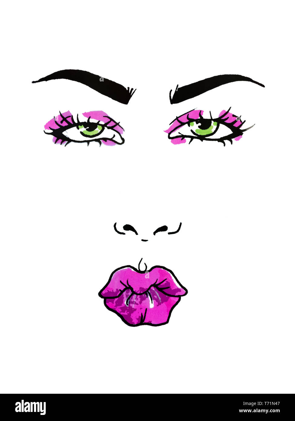 Face wall woman Cut Out Stock Images & Pictures - Alamy