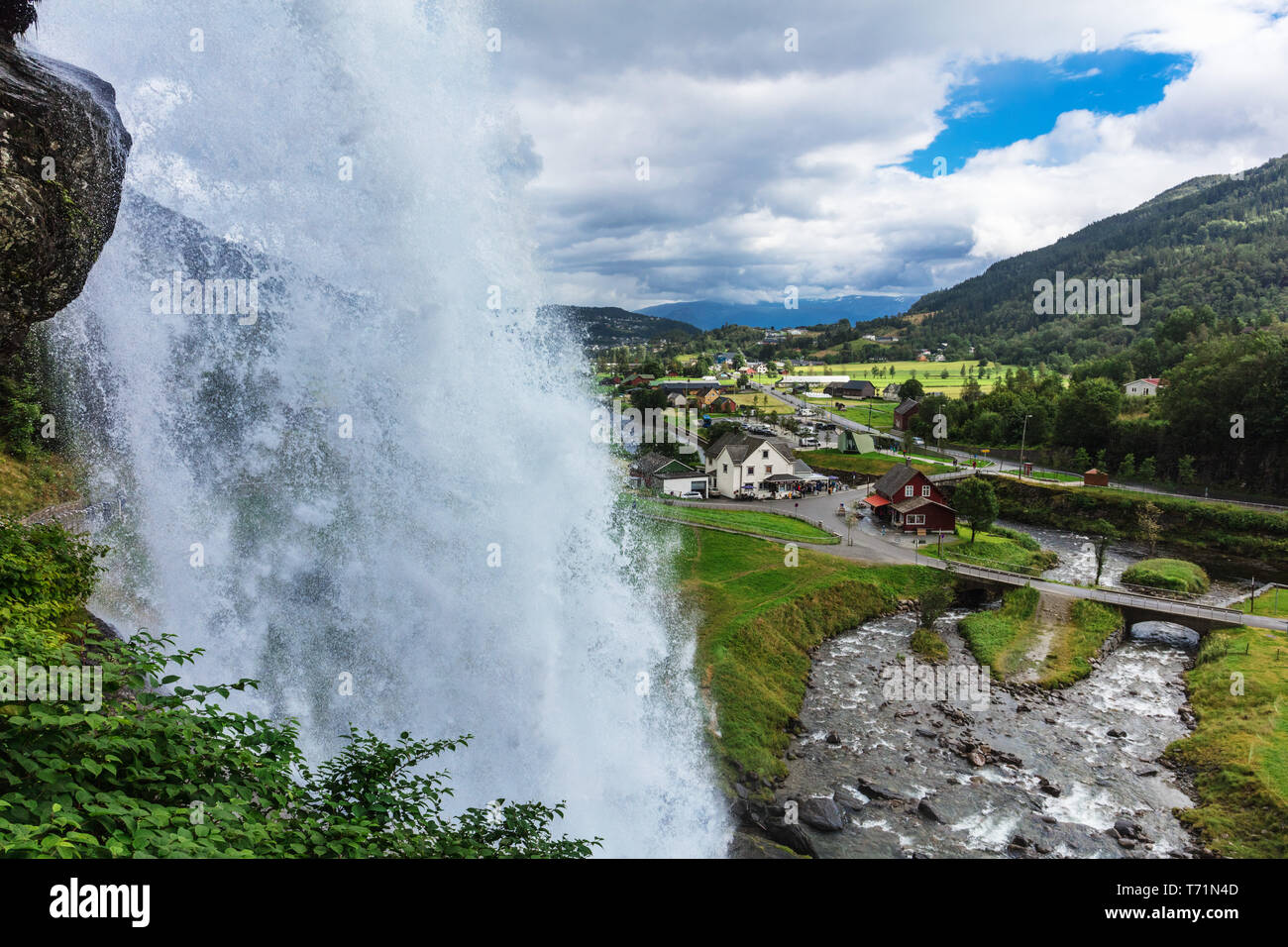 View of tvindefossen waterfall hi-res stock photography and images - Alamy