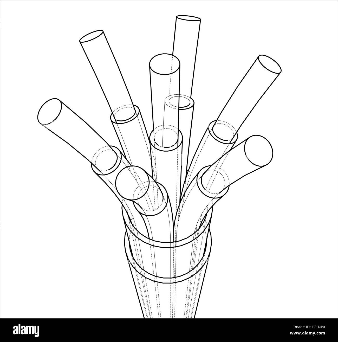 Electrical cable section Black and White Stock Photos & Images - Alamy