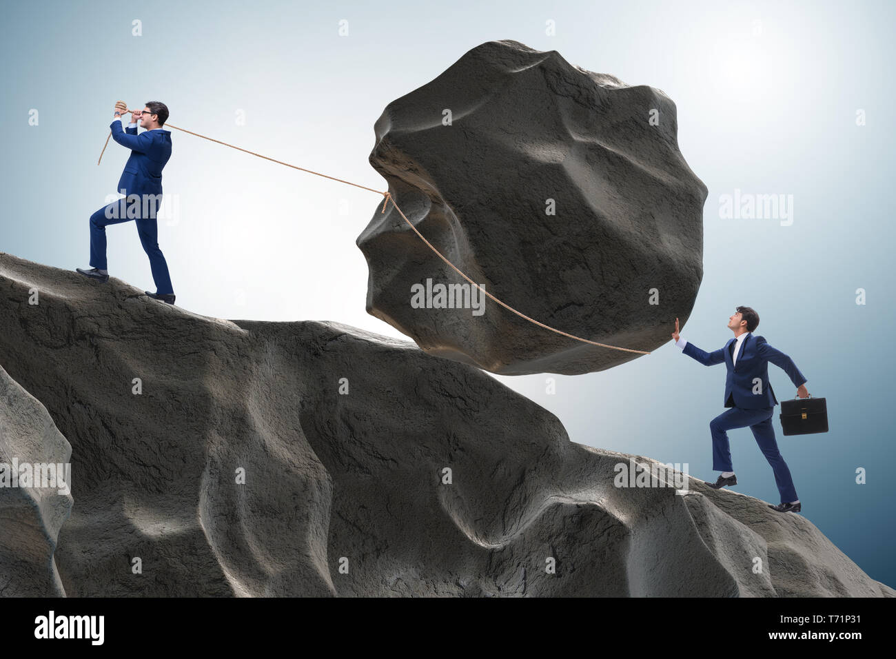 Concept of businessman with high determination Stock Photo - Alamy