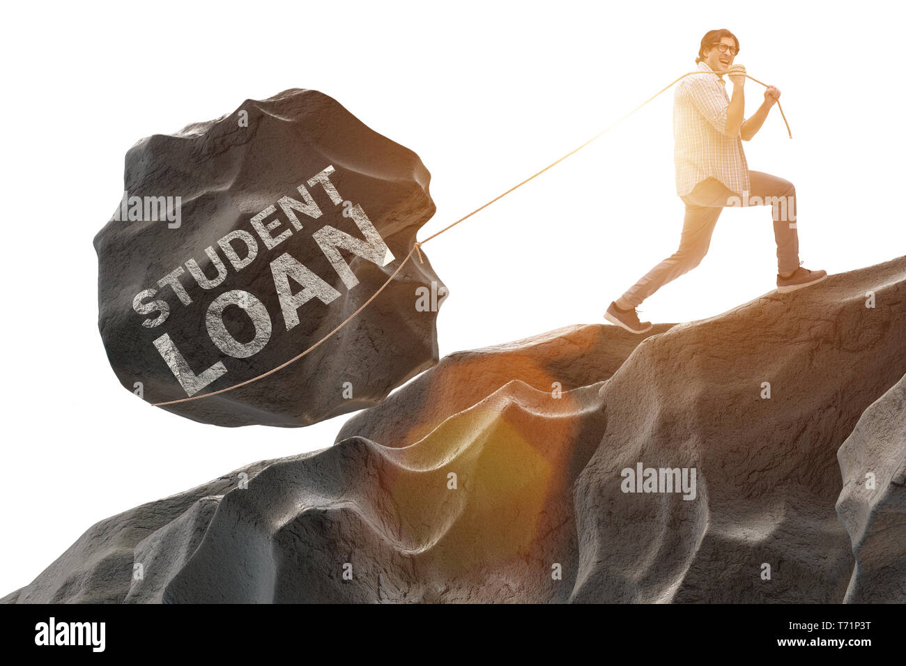 Concept of student loan and expensive education Stock Photo - Alamy