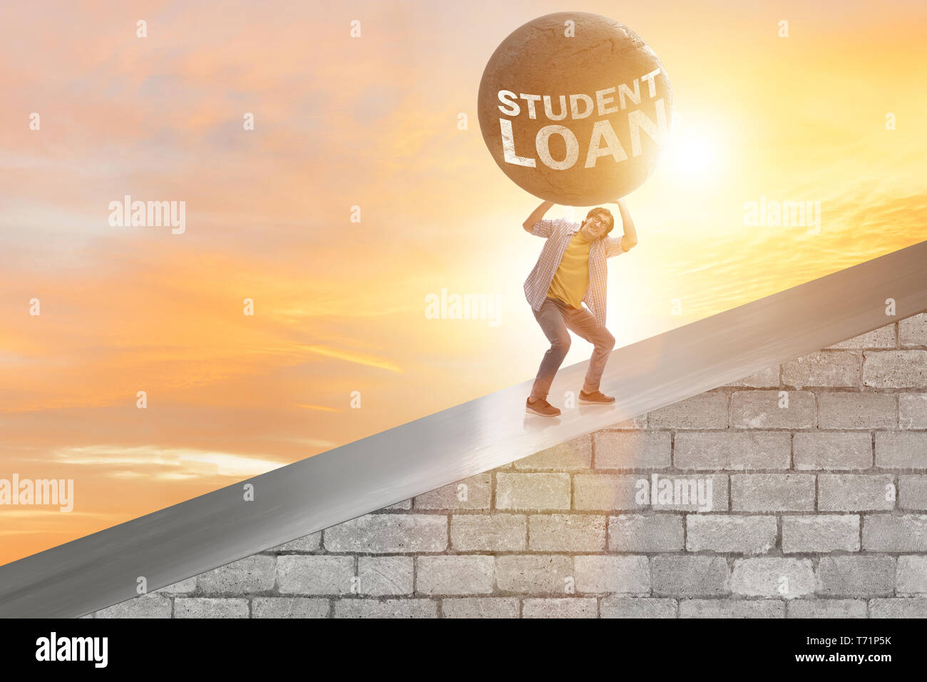 Concept of student loan and expensive education Stock Photo - Alamy