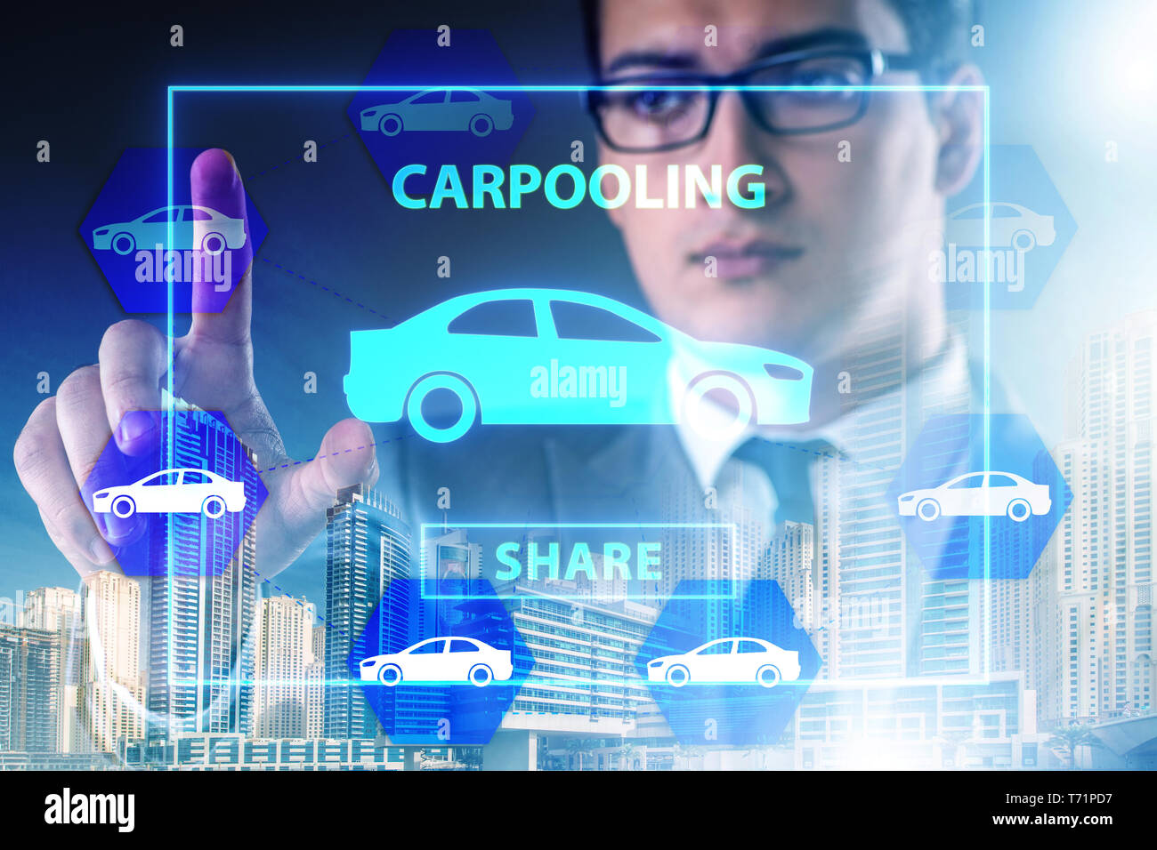 Business people carpooling in car hi-res stock photography and images ...