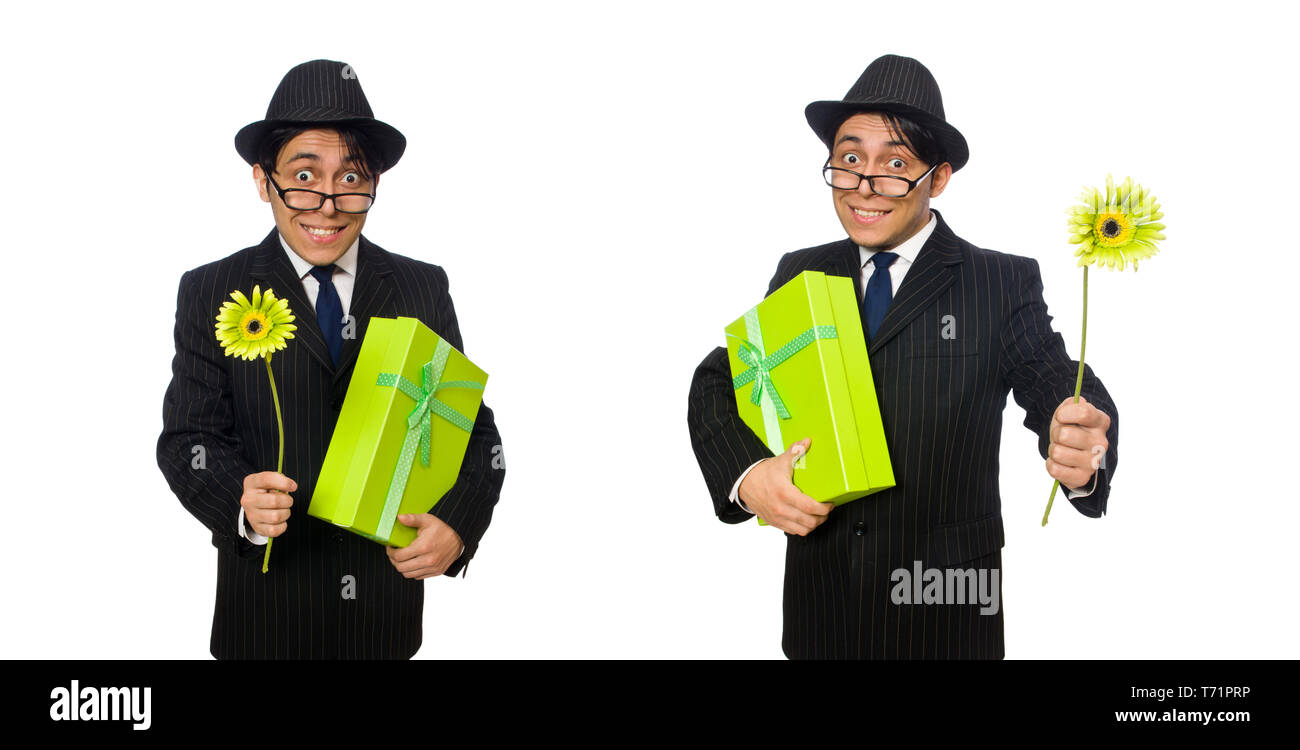 Man giving yellow flowers hi-res stock photography and images - Alamy