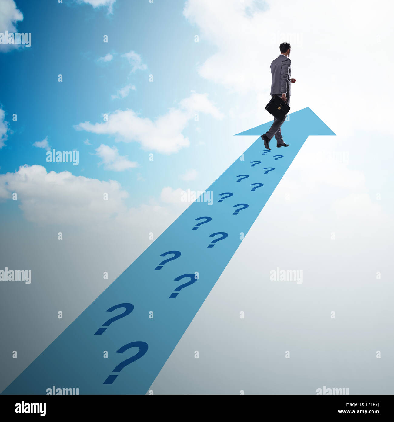 Road sign question mark on hi-res stock photography and images - Alamy