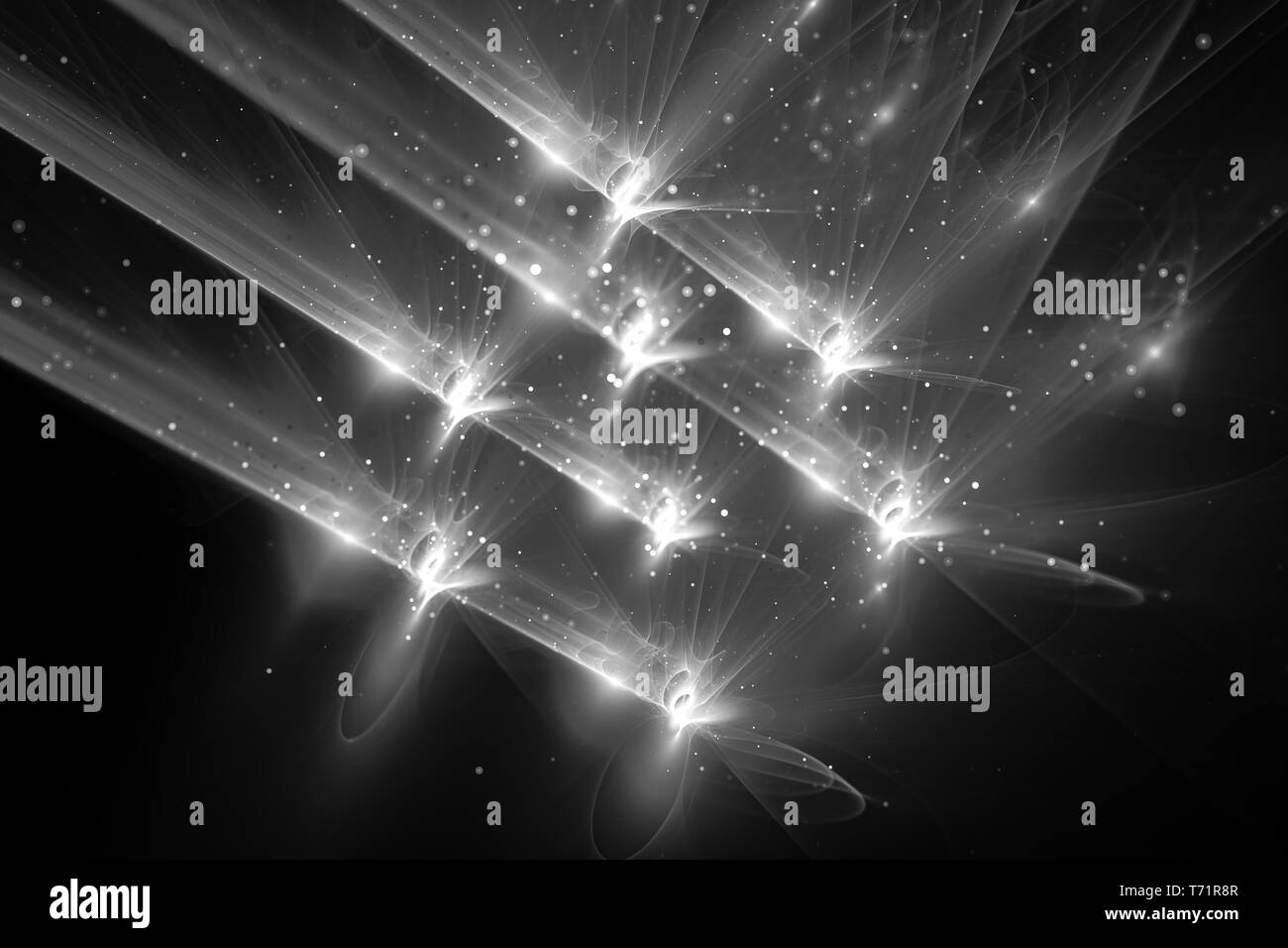 , computer generated abstract intensity map, black and white Stock Photo - Alamy