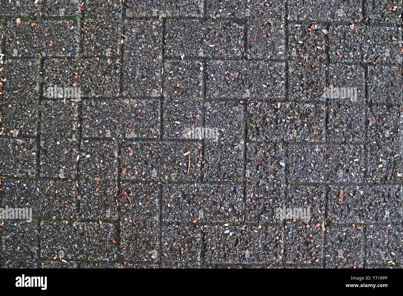 Detailed close views on cobblestone streets and sidewalks in different ...