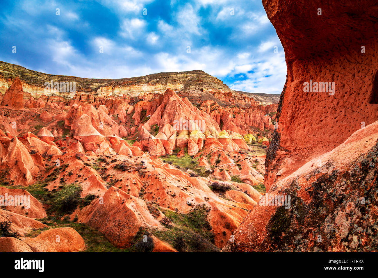 Red Valley in Cappadocia, Turkey. Amazing mountain landscape Stock ...