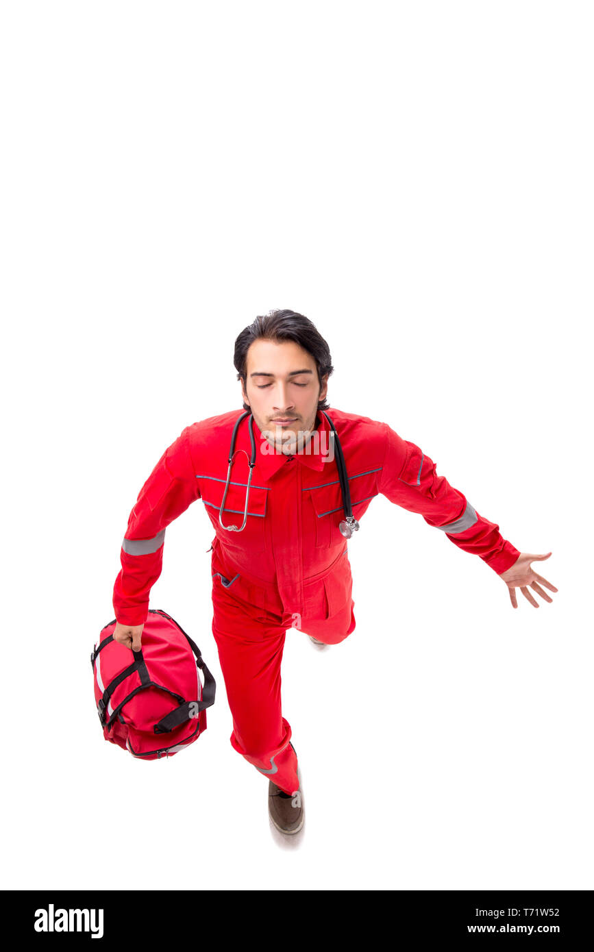 Man in red top running hi-res stock photography and images - Alamy