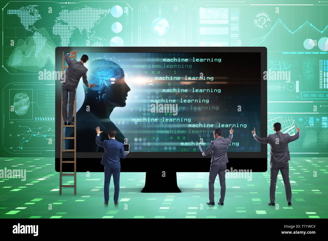 Cognitive computing and machine learning concept Stock Photo - Alamy