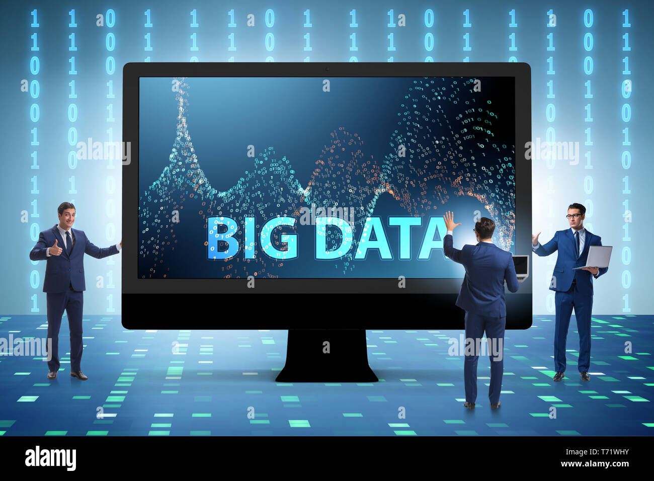 Big data concept with data mining analyst Stock Photo - Alamy