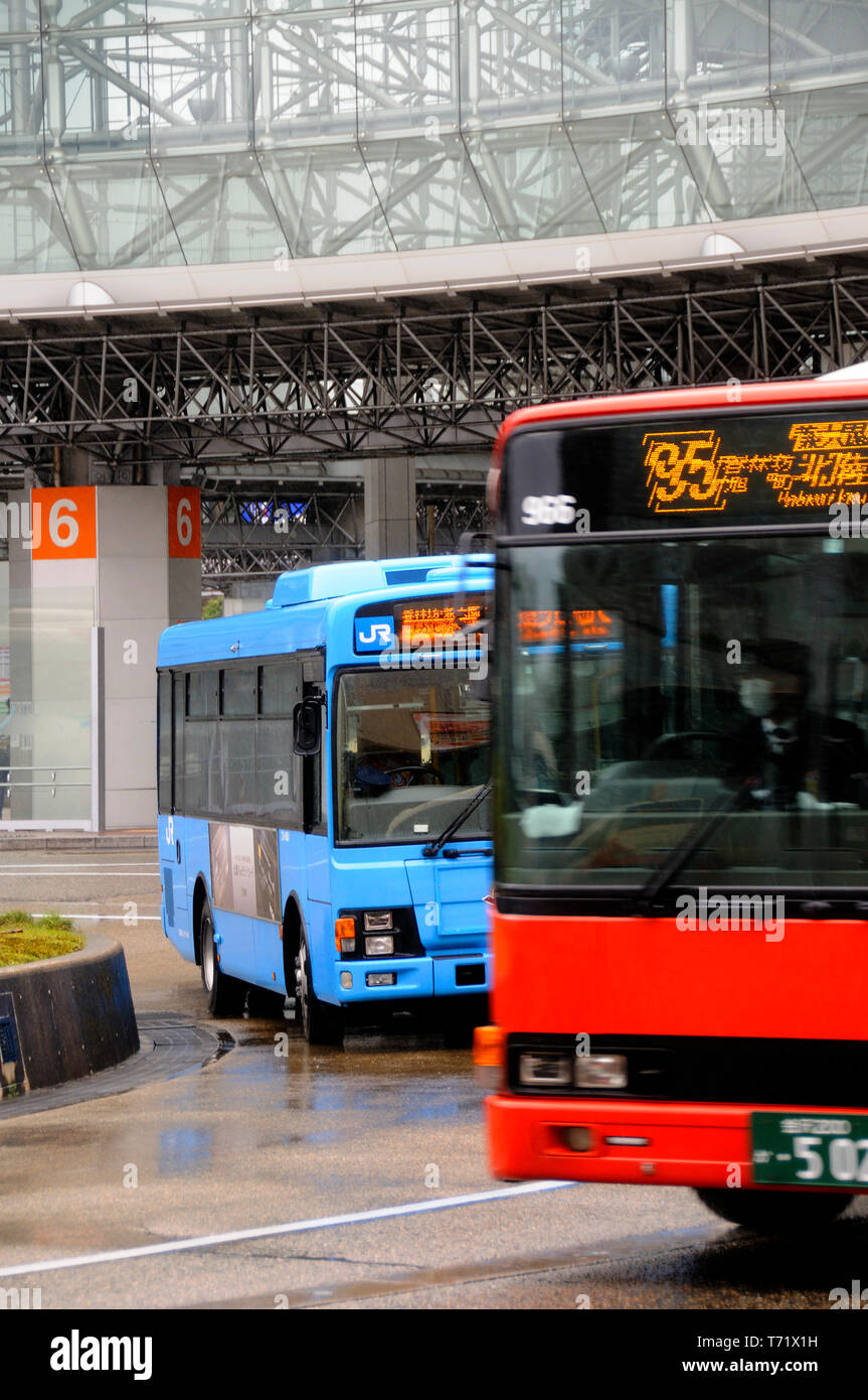 Japan buses public transport Stock Photo - Alamy