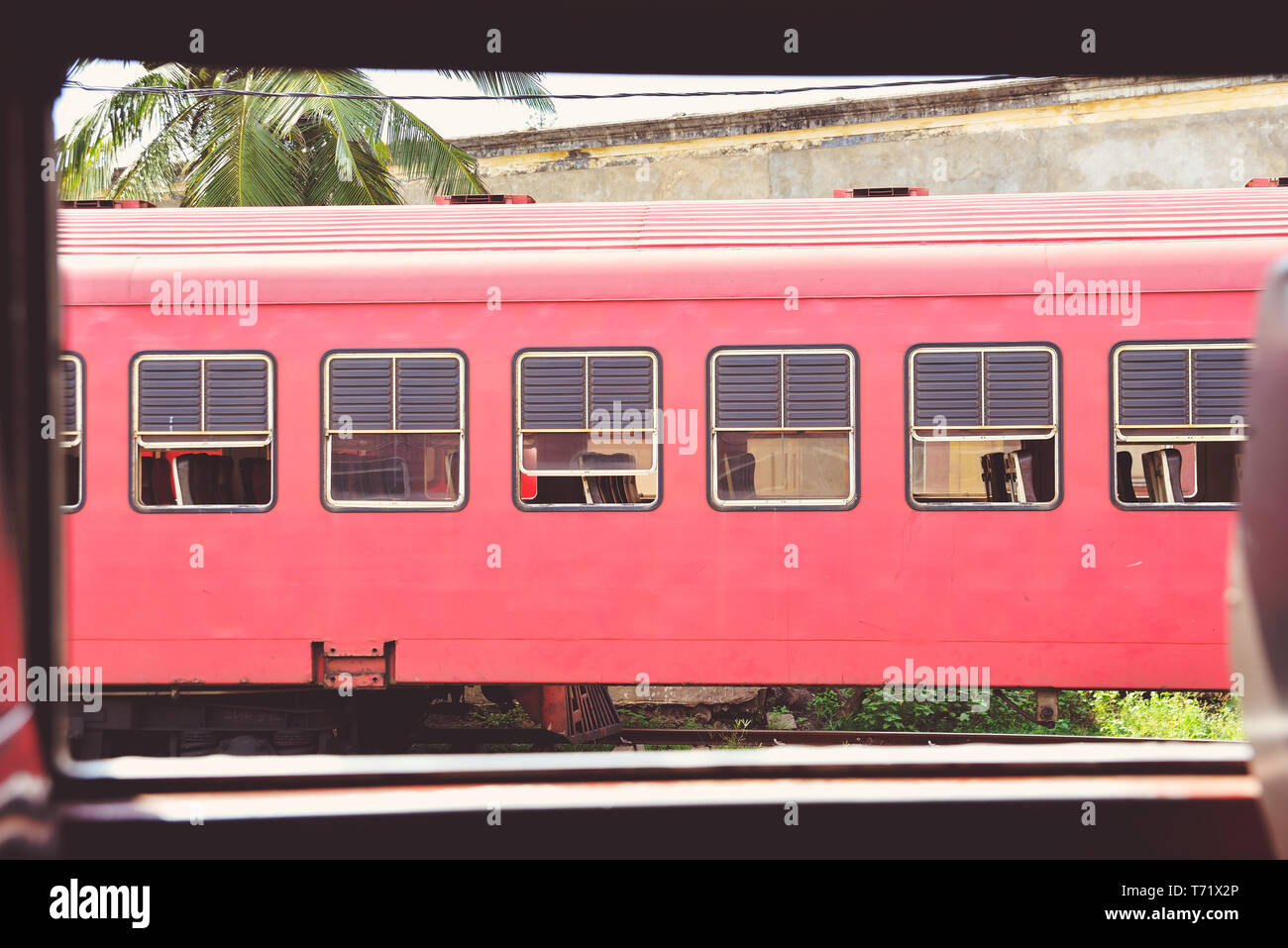 Old red train hi-res stock photography and images - Alamy
