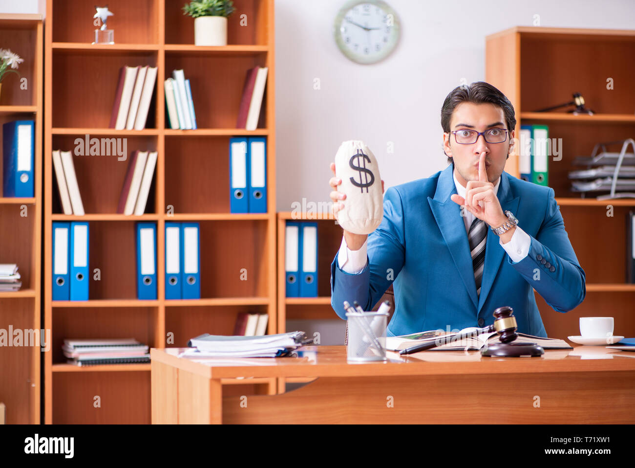Lawyer working in the office Stock Photo - Alamy