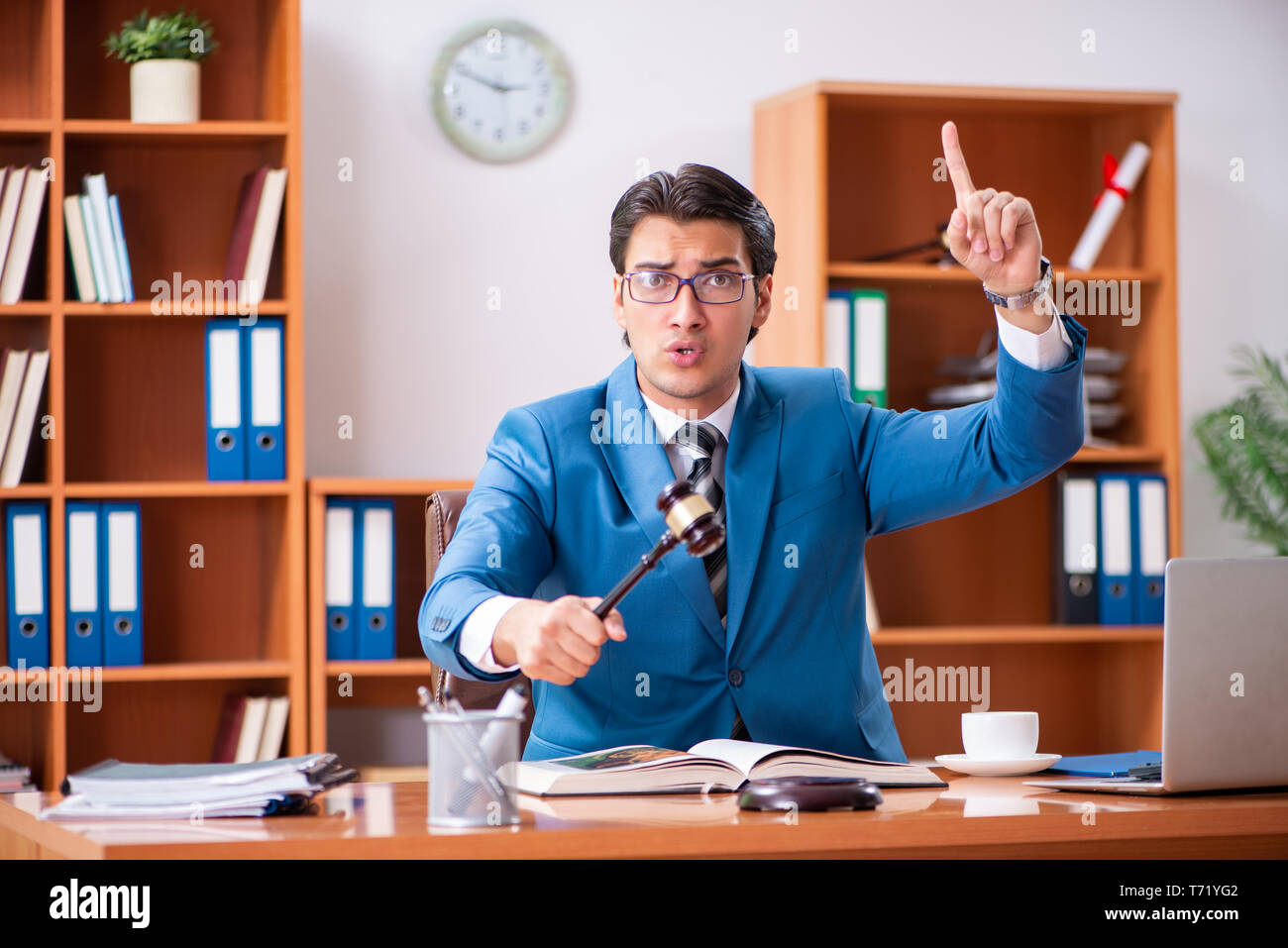 Lawyer working in the office Stock Photo - Alamy