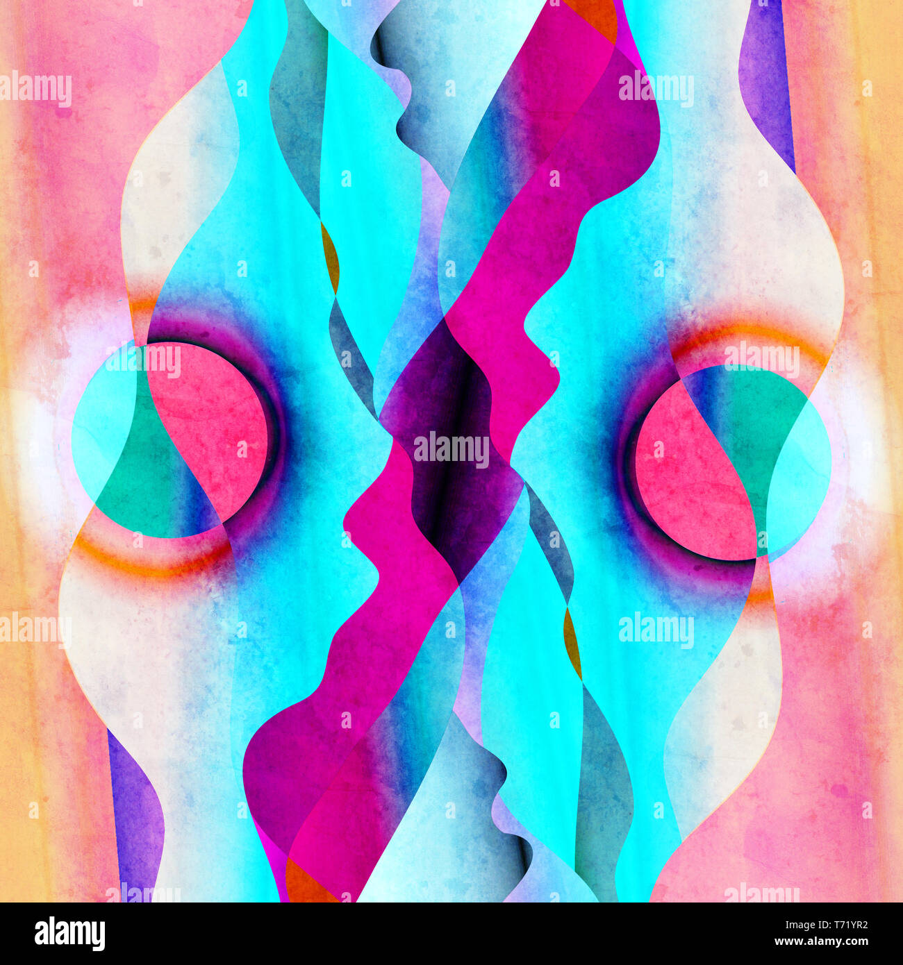 Abstract watercolor bright background with different colorful wave ...