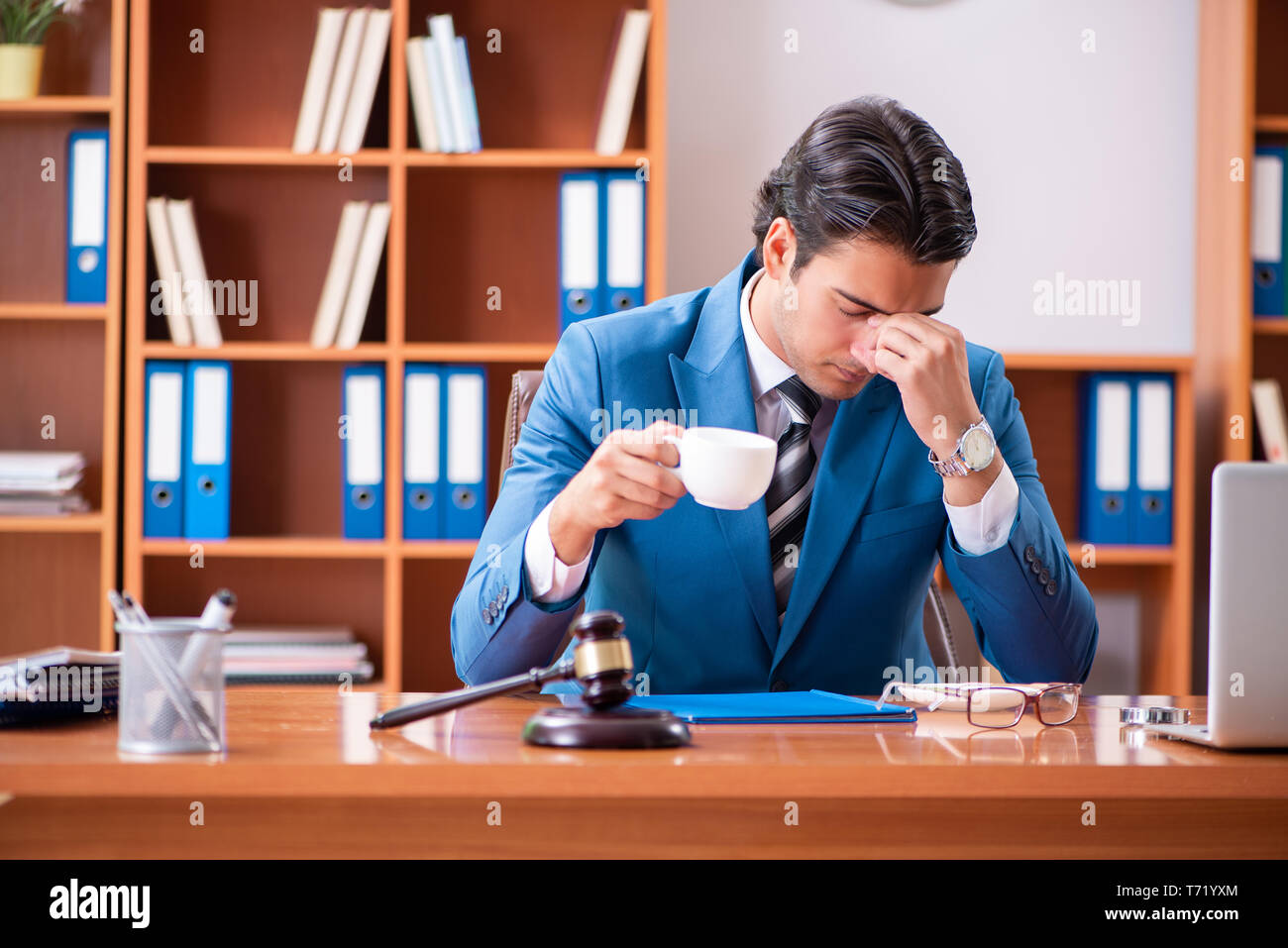 Lawyer working in the office Stock Photo - Alamy