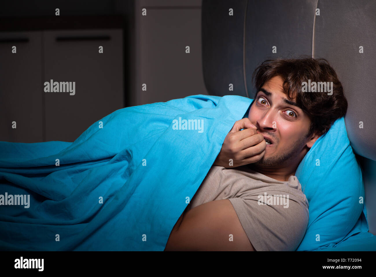 Man dream ghost bed hi-res stock photography and images - Alamy