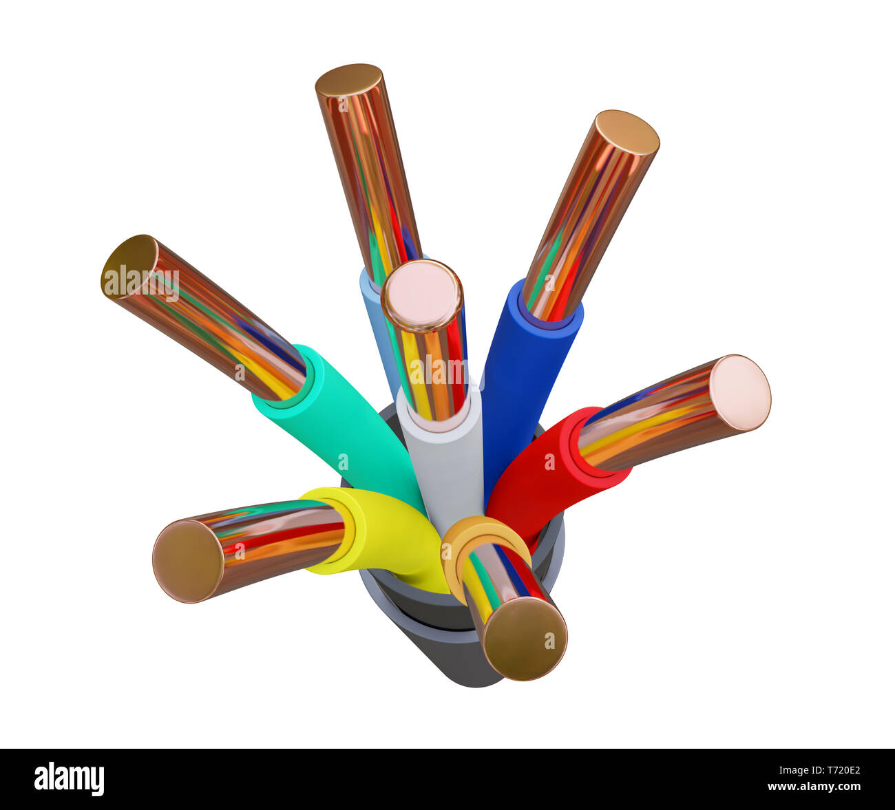 Power cable cross section Cut Out Stock Images & Pictures - Alamy
