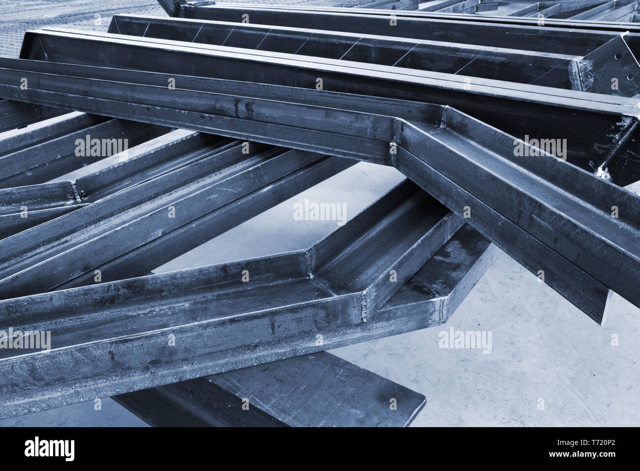 new welded metal beams Stock Photo - Alamy