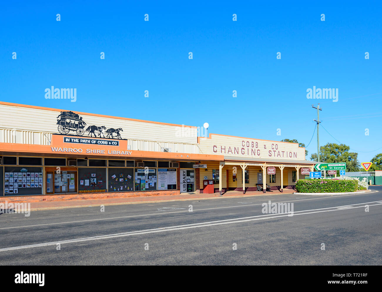 Cobb & Co. Museum in Surat main street, South West Queensland, QLD ...