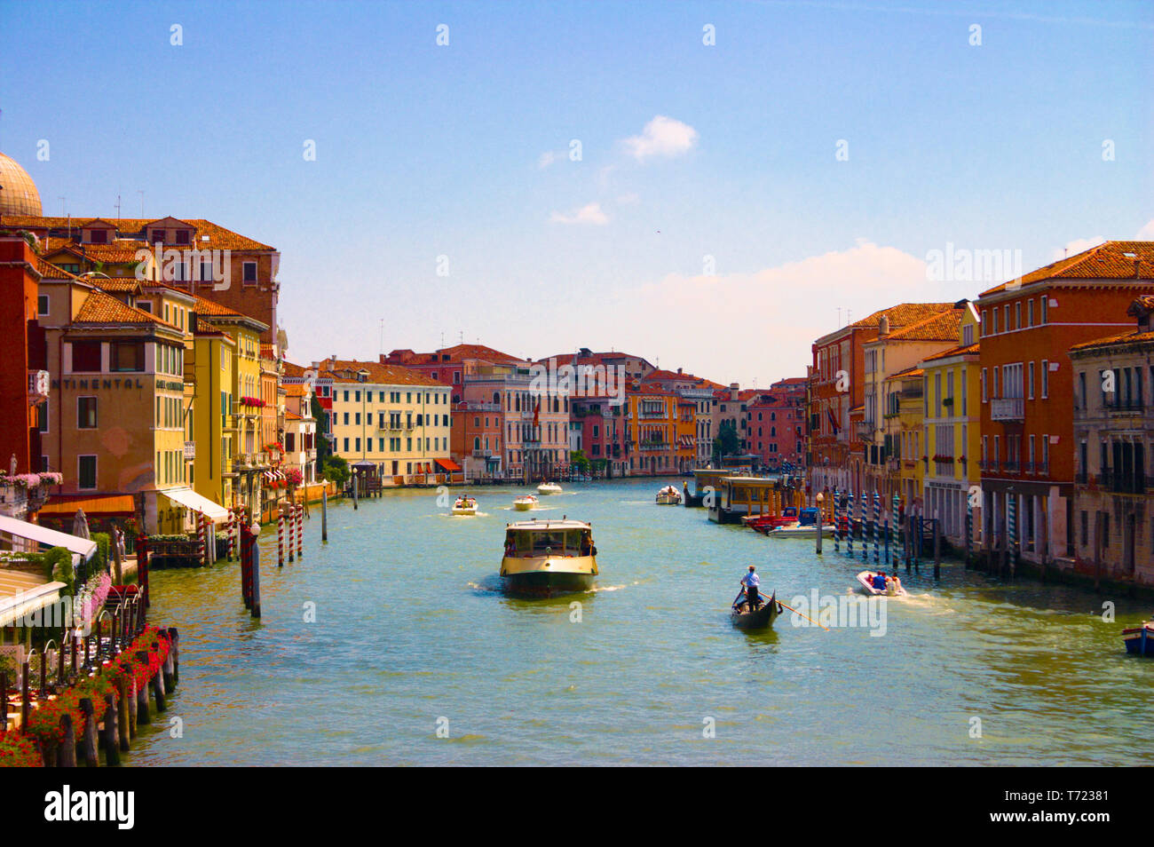 Canals in Vienna. Boating in Sunny Italy Stock Photo - Alamy