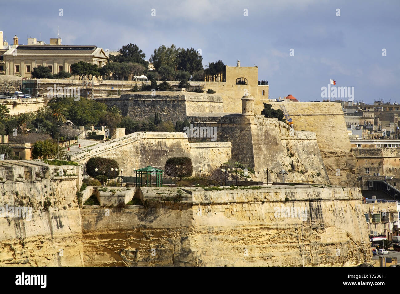 City walls in Valletta. Malta Stock Photo - Alamy