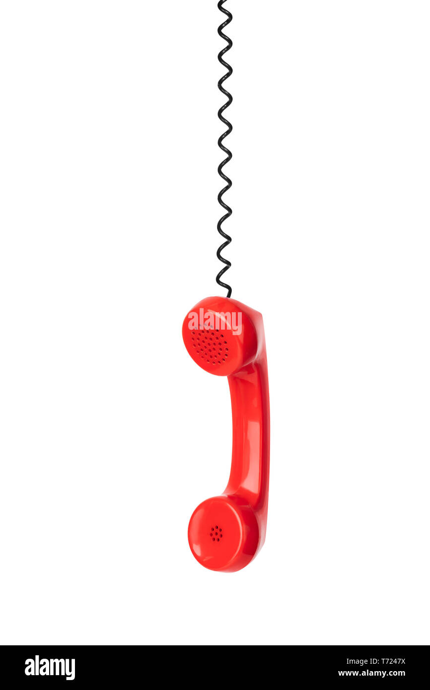 Red spring spiral cable hi-res stock photography and images - Alamy