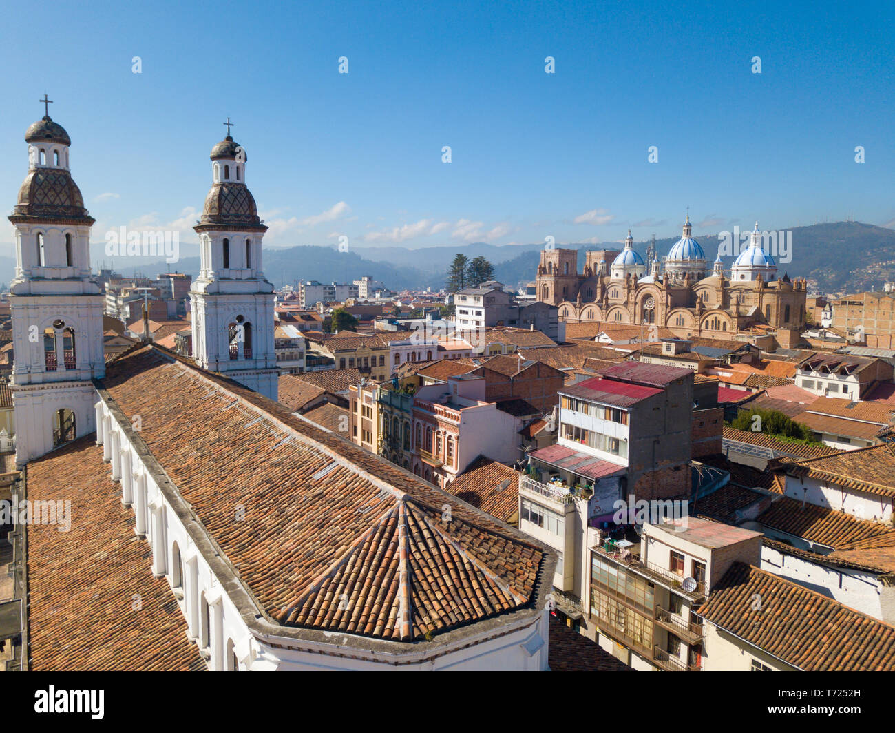 San Alfonso church and Cathedral of Cuenca aerial view Stock Photo - Alamy